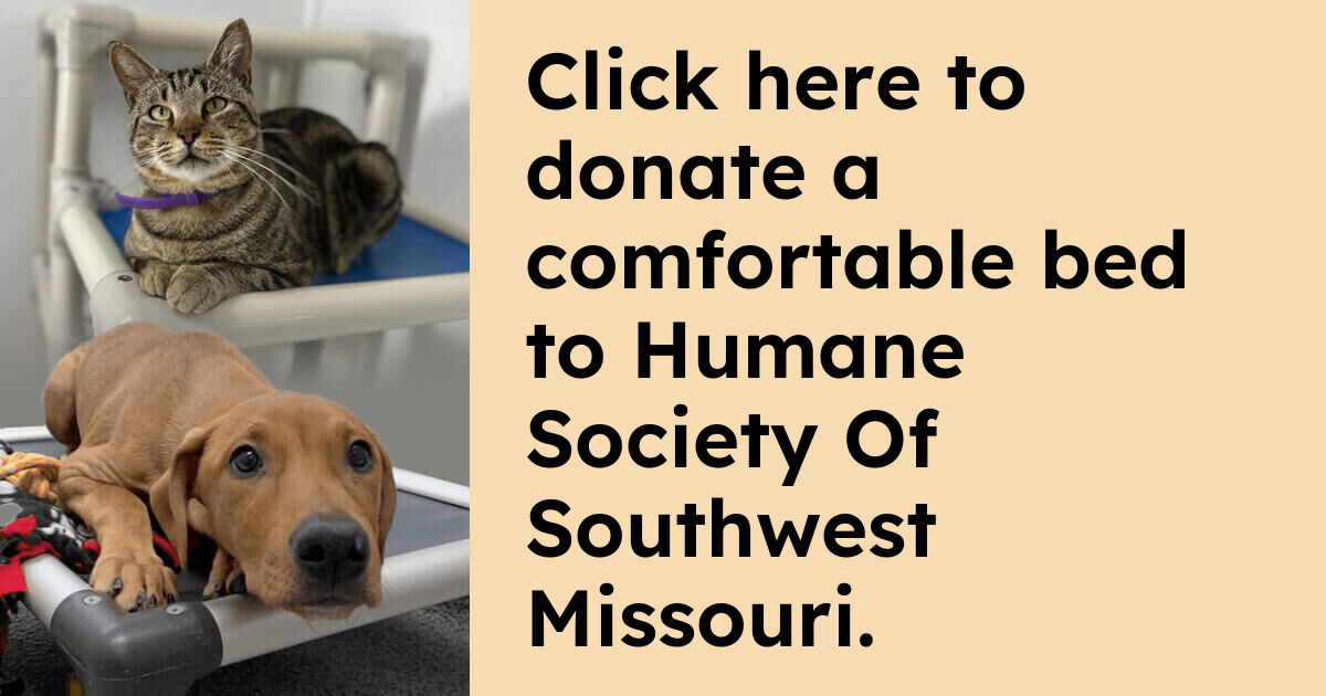 Donate to Humane Society Of Southwest Missouri | Kuranda ShelterBeds