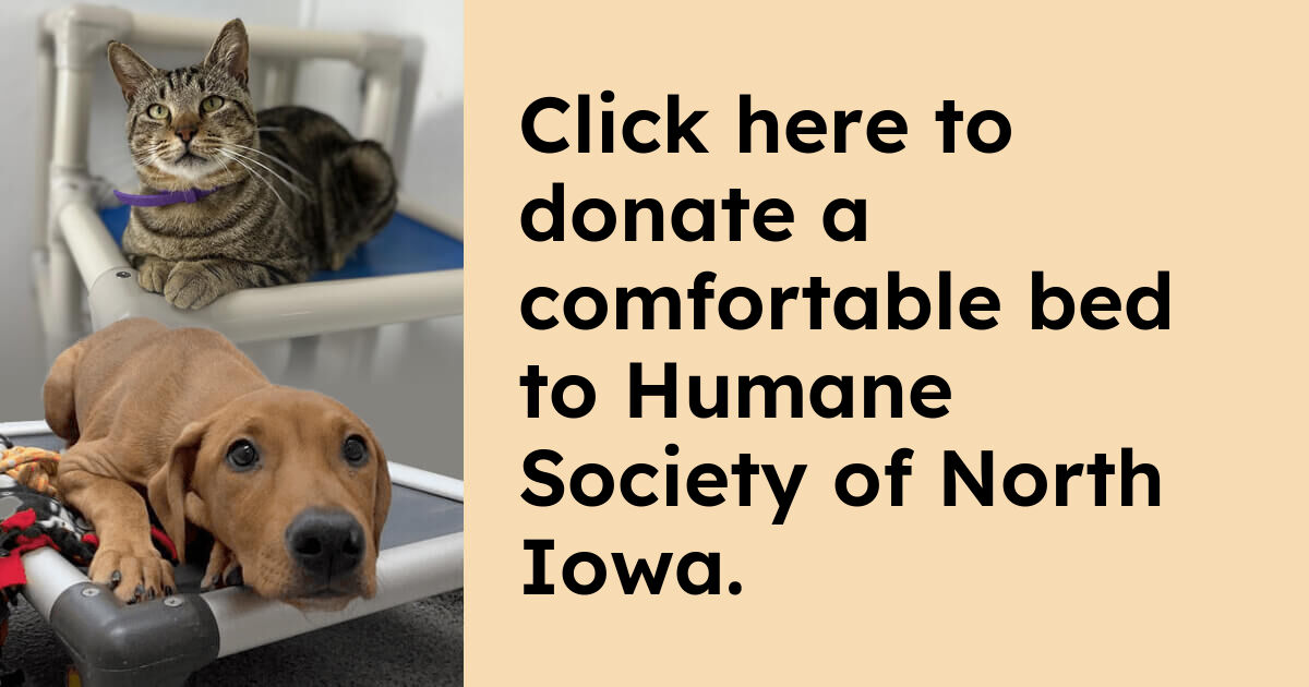 Donate to Humane Society of North Iowa | Kuranda ShelterBeds